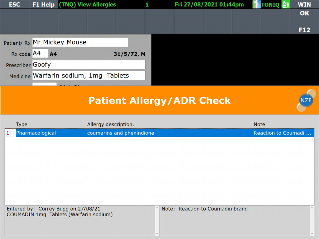 Dispensary – NZ Formulary Integration – Toniq Limited
